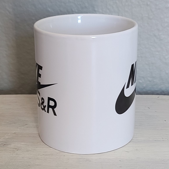 Nike | Dining | Nike Sr Tea Coffee Mug Swoosh Logo White Black Cup ...